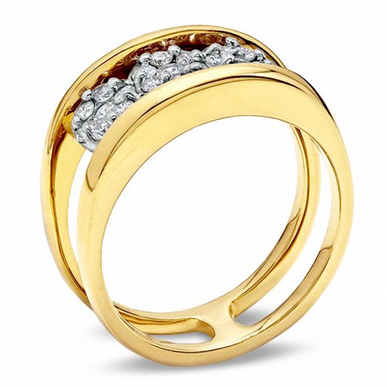 0.50 CT. T.W. Diamond Open Ladder Ring in 14K Gold | Peoples Jewellers