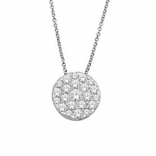 0.25 CT. T.W. Diamond Carnation Pendant in 10K White Gold | Peoples ...