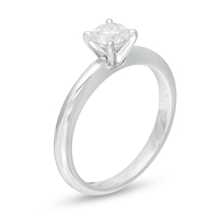 0.58 CT. Certified Canadian Diamond Solitaire Engagement Ring in 10K ...