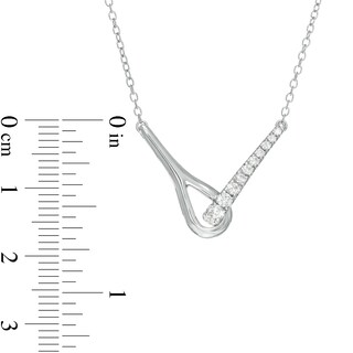 Love + Be Loved 0.25 CT. T.W. Diamond Loop Necklace in Sterling Silver ...