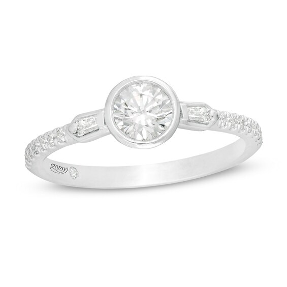 Emmy London 0.68 CT. T.W. Certified Diamond Collar Engagement Ring in ...