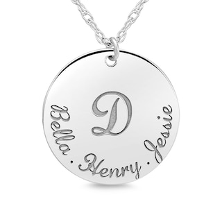 22mm Hi Polish Disc Pers Pendant | Peoples Jewellers
