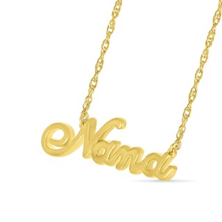 Cursive "Nana" Necklace in 10K Gold - 17.25" | Peoples Jewellers