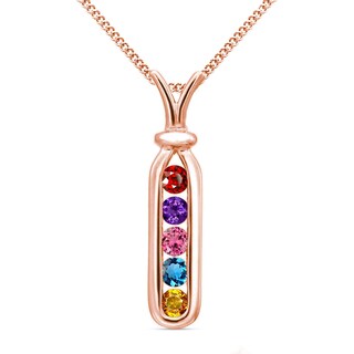Mother's Gemstone Open Frame Drop Pendant (2-5 Stones) | Peoples Jewellers