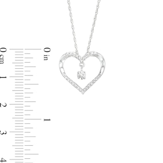 Unstoppable Love™ Diamond Accent Dangle Heart Pendant in Sterling ...