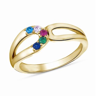 Gemstone Split Shank Wrap Ring (1-9 Stones) | Peoples Jewellers