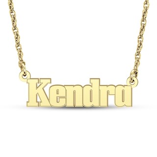 Block Name Necklace (1 Line) | Peoples Jewellers
