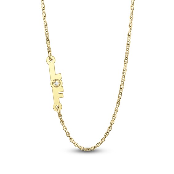 Offset Diamond Accent Stacked Initial Necklace (2 Initials) | Peoples ...