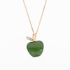 Jade and Diamond Accent Apple Pendant in 14K Gold | Peoples Jewellers